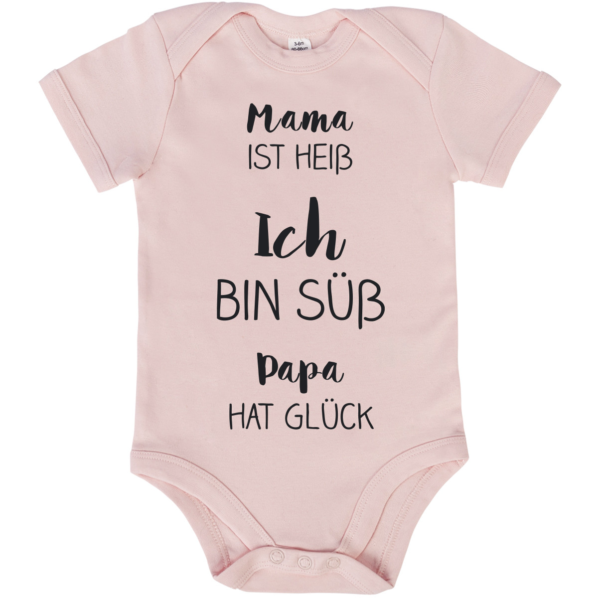 JUNIWORDS Babybody Mama ist heiss, Ich bin süß, Papa hat Glück JUNIWORDS Babybody Mama ist heiss, Ich bin süß, Papa hat Glück