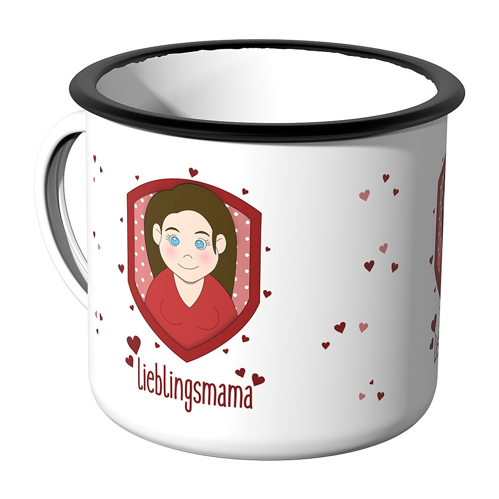 JUNIWORDS Emaille Tasse Lieblingsmama