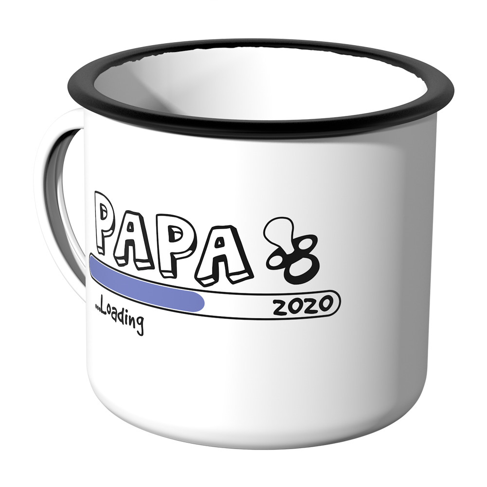 JUNIWORDS Emaille Tasse Papa loading - 2020