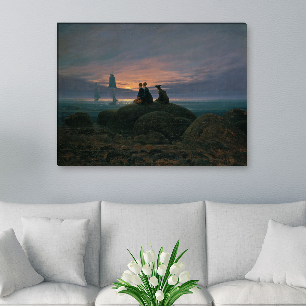 Caspar David Friedrich - Mondaufgang am Meer Caspar David Friedrich - Mondaufgang am Meer
