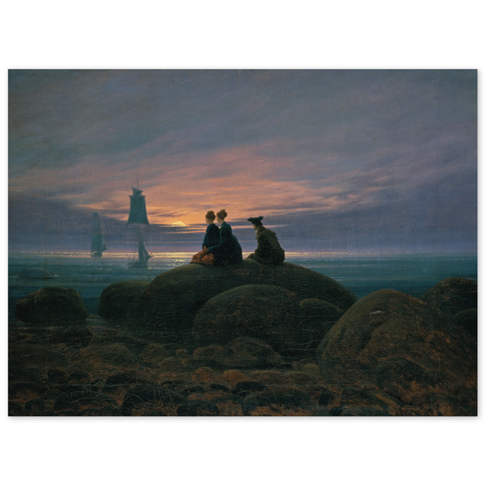 Poster Caspar David Friedrich - Mondaufgang am Meer Poster Caspar David Friedrich - Mondaufgang am Meer